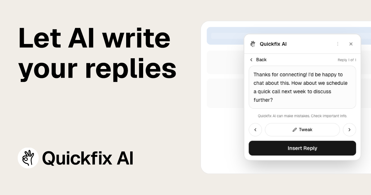 Quickfix AI: The AI that types for you - anywhere